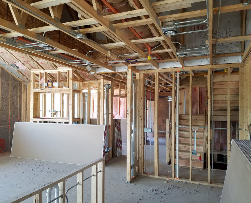 Interior Framing and Insulation Begins - Edward R. James Homes