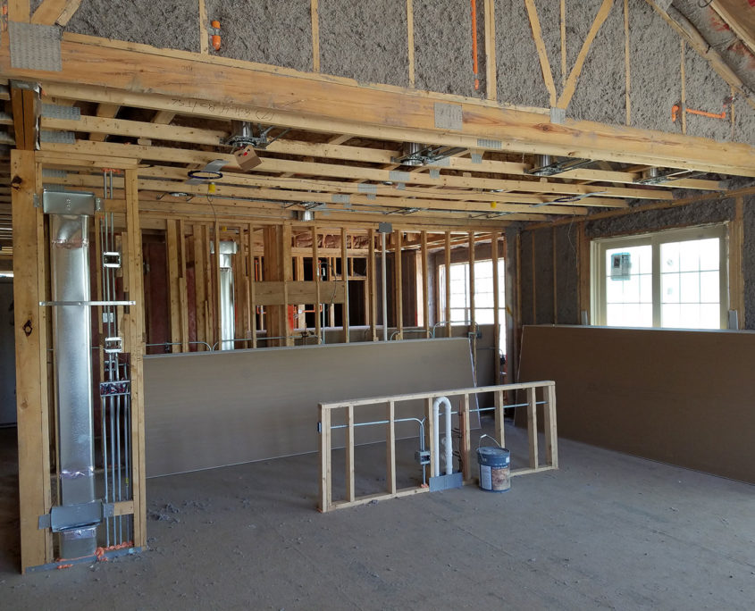 Interior Framing and Insulation Begins - Edward R. James Homes